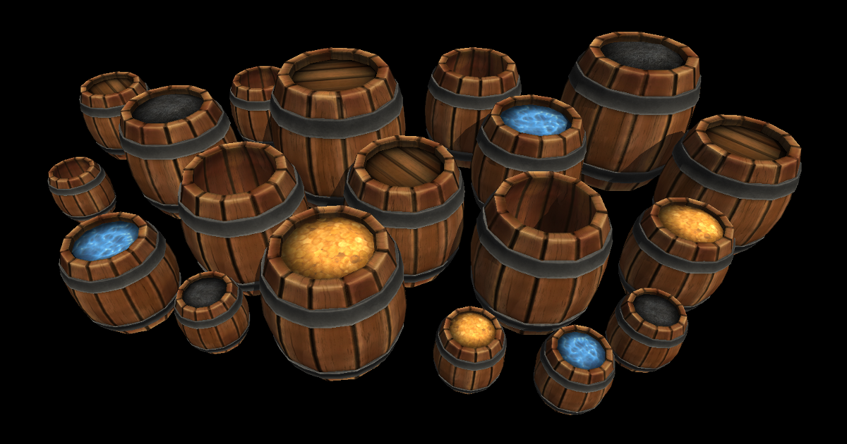Stylized Wooden Barrel Pack | 3D Props | Unity Asset Store