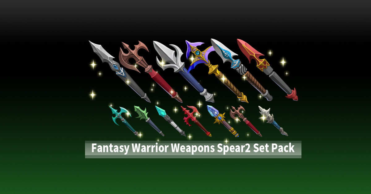 Fantasy Warrior Weapons Spear2 Set Pack | 2D Icons | Unity Asset Store