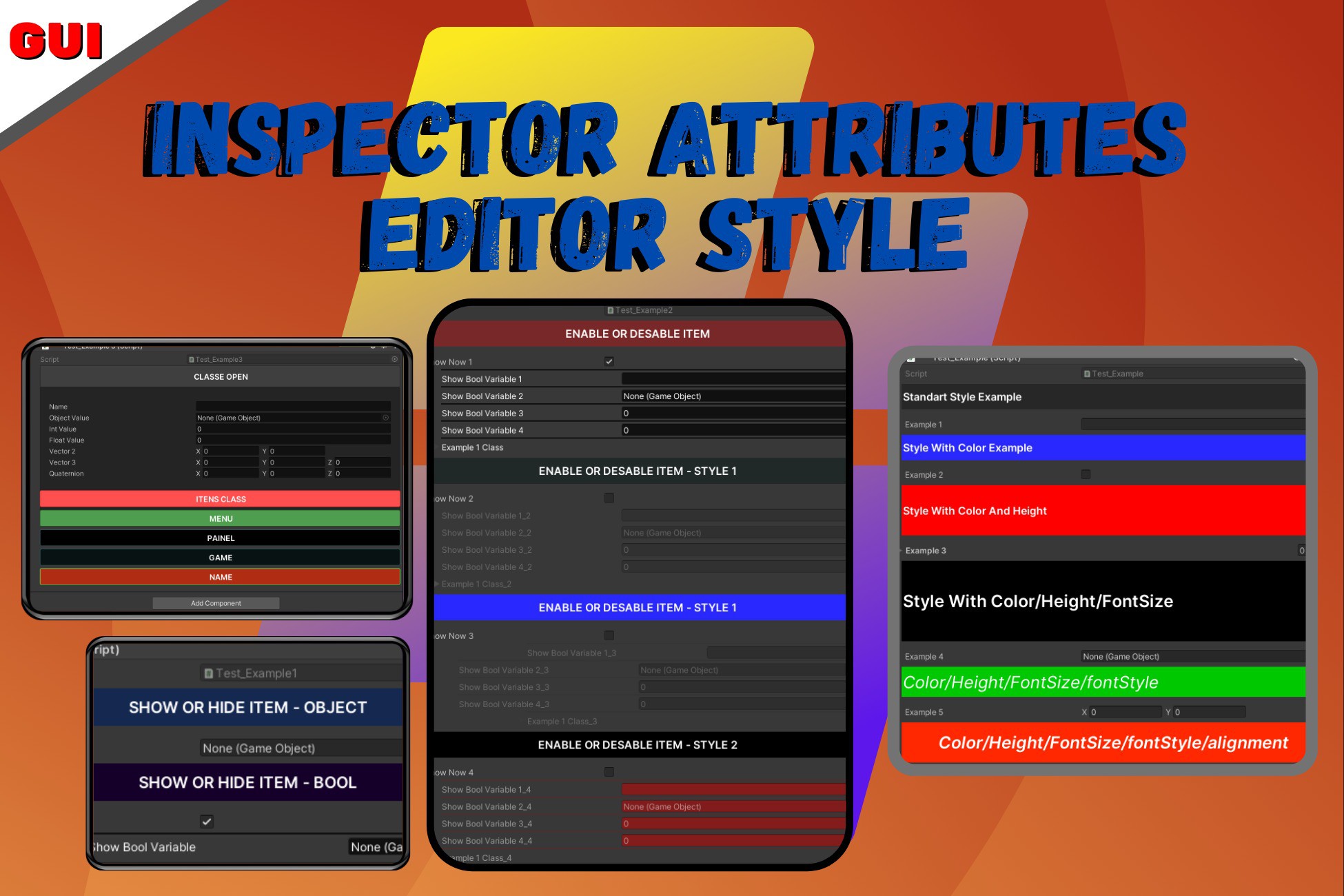 Inspector Attributes Editor Style GUI Unity Asset Store Inspector Attributes Editor Style GUI Unity Asset Store