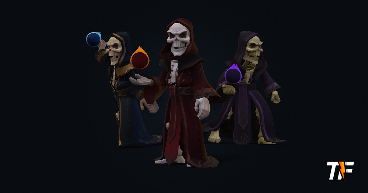 Stylized Wizard Skeleton | 3D Creatures | Unity Asset Store