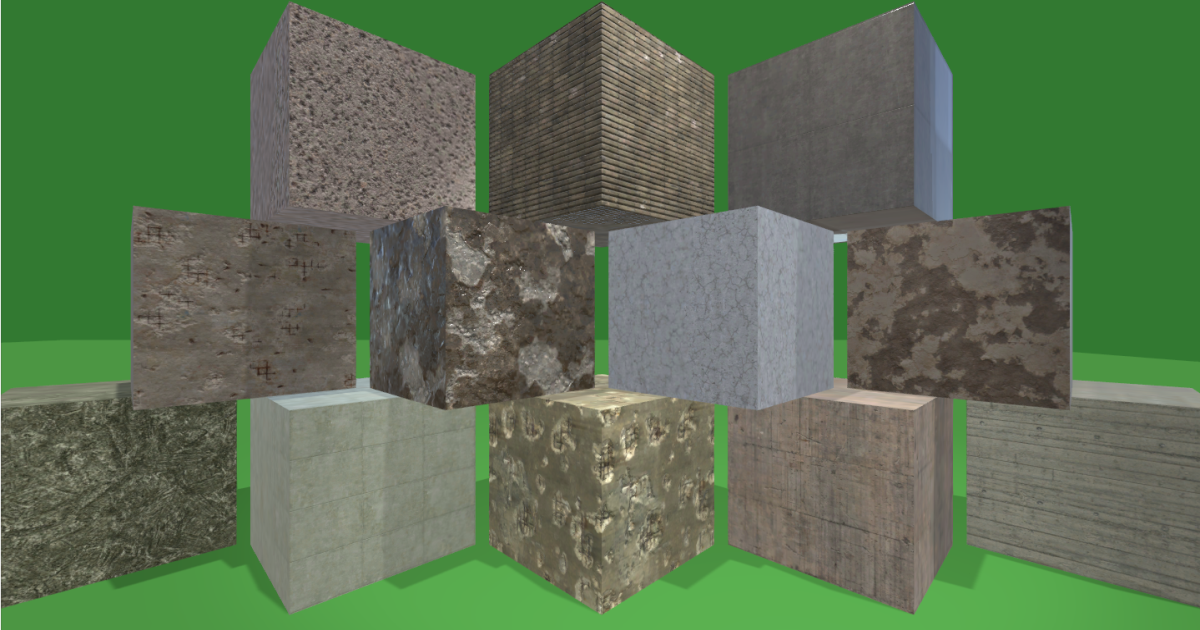 Materials Concrete PBR 2K Pack 1 | 2D Concrete | Unity Asset Store