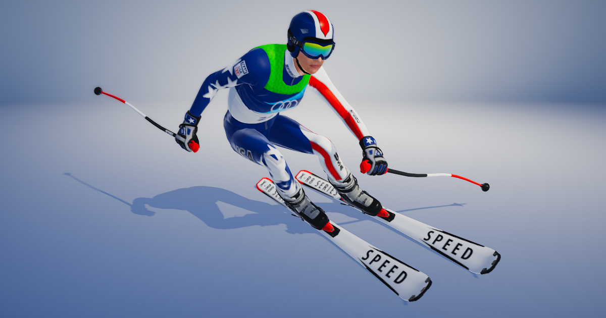 Female Skier Animated | 3D Characters | Unity Asset Store