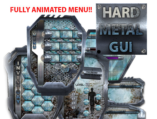 Hard Metal SciFi UI | 2D GUI | Unity Asset Store