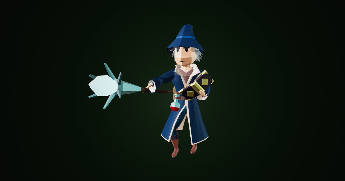 Low Poly Art Fantasy Wizard | Characters | Unity Asset Store