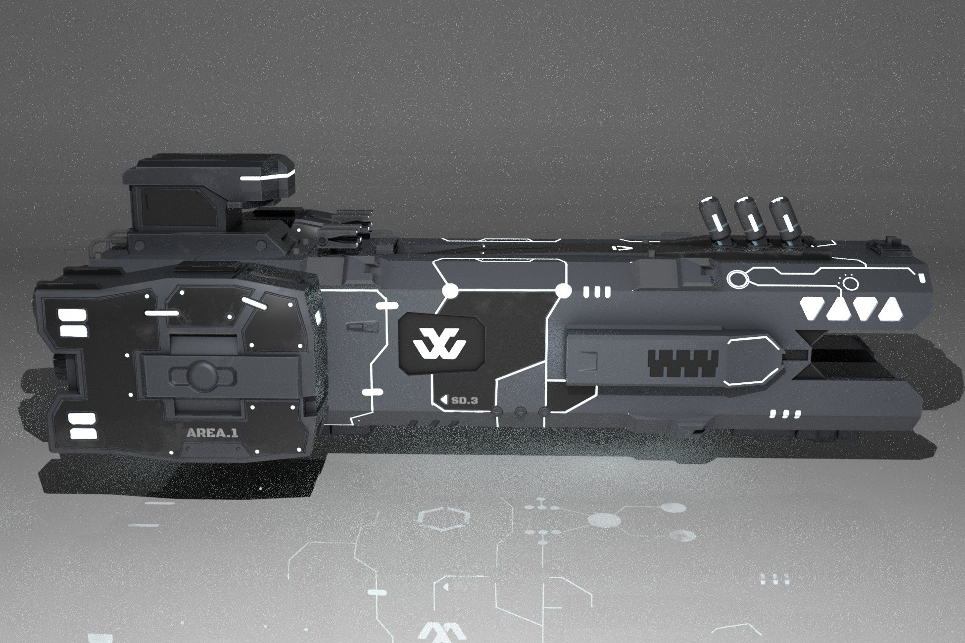 Spaceship Delta 3 | 3D 宇宙飞船 | Unity Asset Store