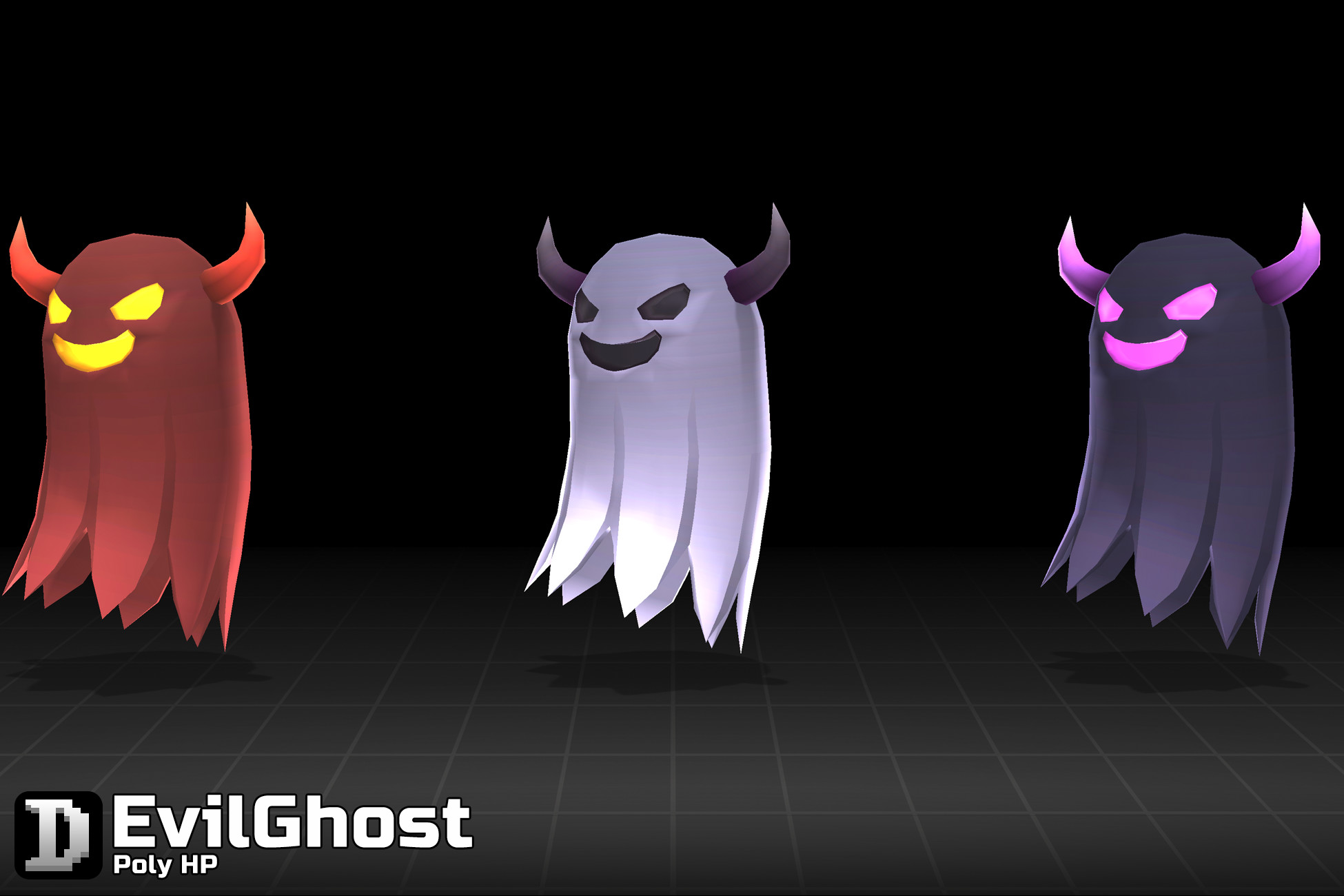 Poly HP - EvilGhost | 3D Creatures | Unity Asset Store