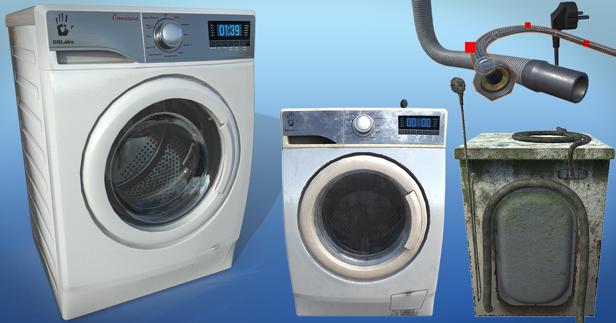 Ultra Washing Machine PBR | 3D Electronics | Unity Asset Store