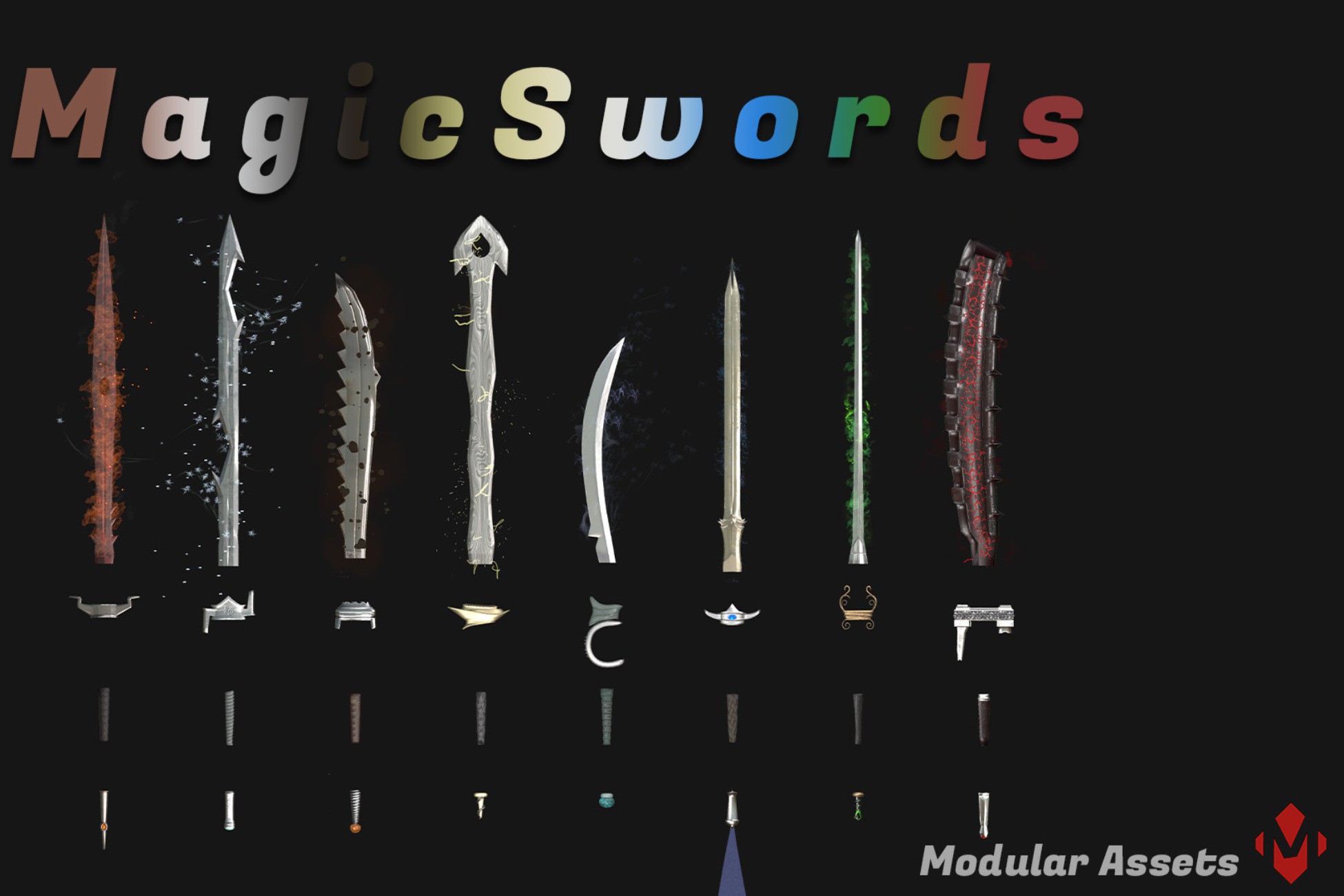 Modular Assets - Magic Swords | 3D Weapons | Unity Asset Store