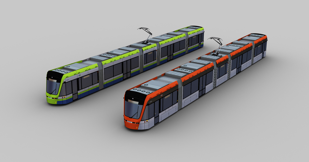 Low Poly Tram 11 | 3D Land | Unity Asset Store