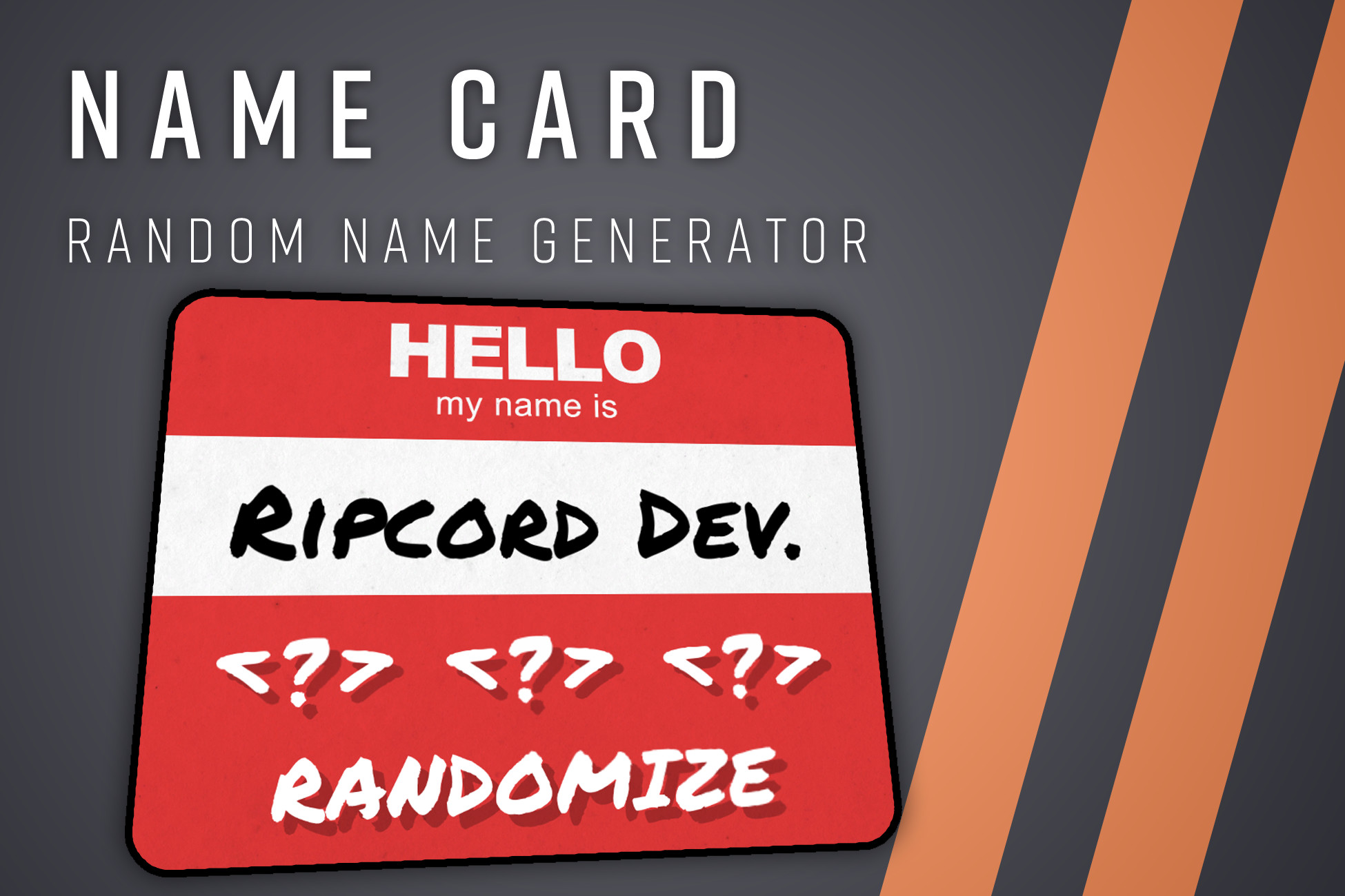 Name Card Random Name Generator Unity Asset Store
