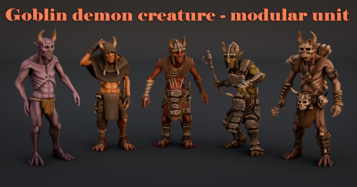 Goblin demon creature modular unit | Characters | Unity Asset Store