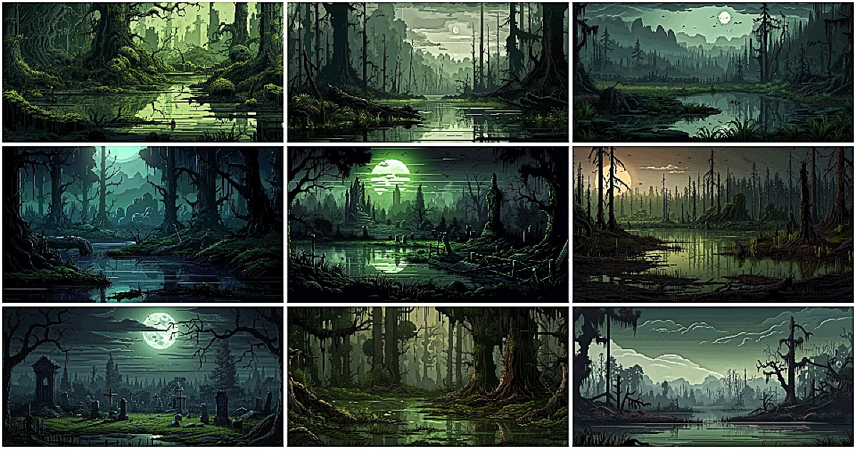BACKGROUND - Pixel Swamp 2 | 2D Environments | Unity Asset Store