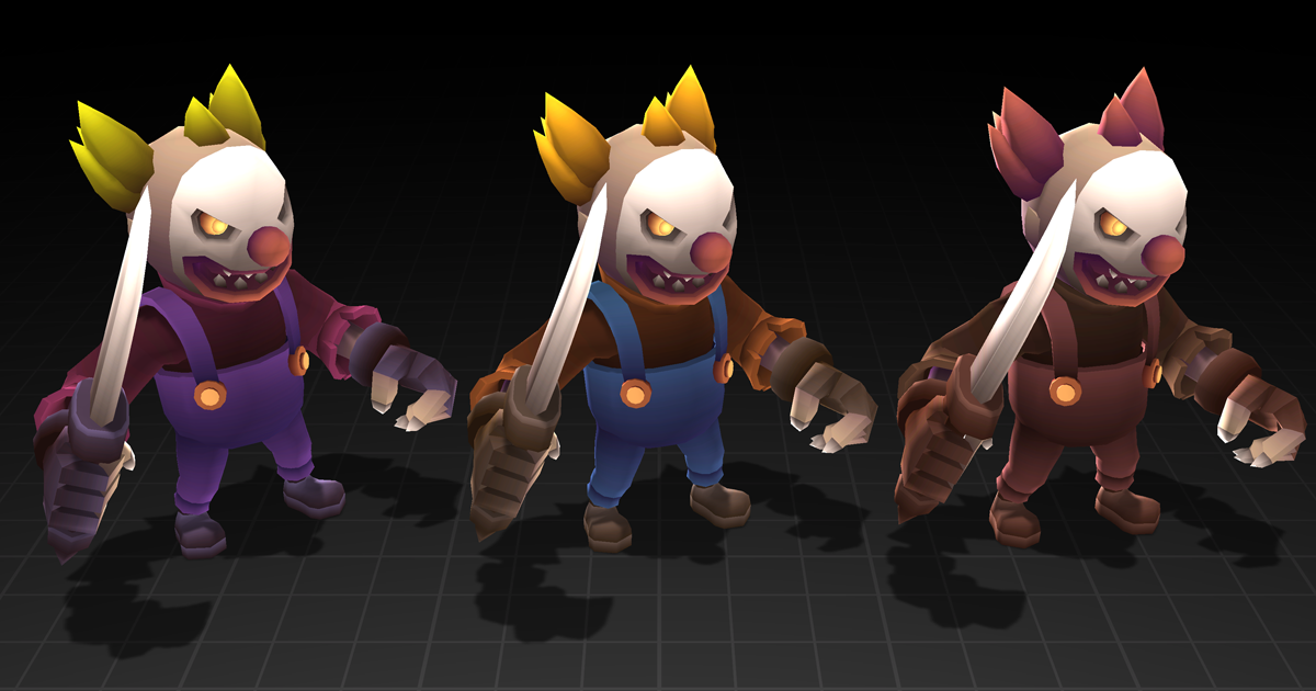 Poly HP - MadClown | 3D Creatures | Unity Asset Store