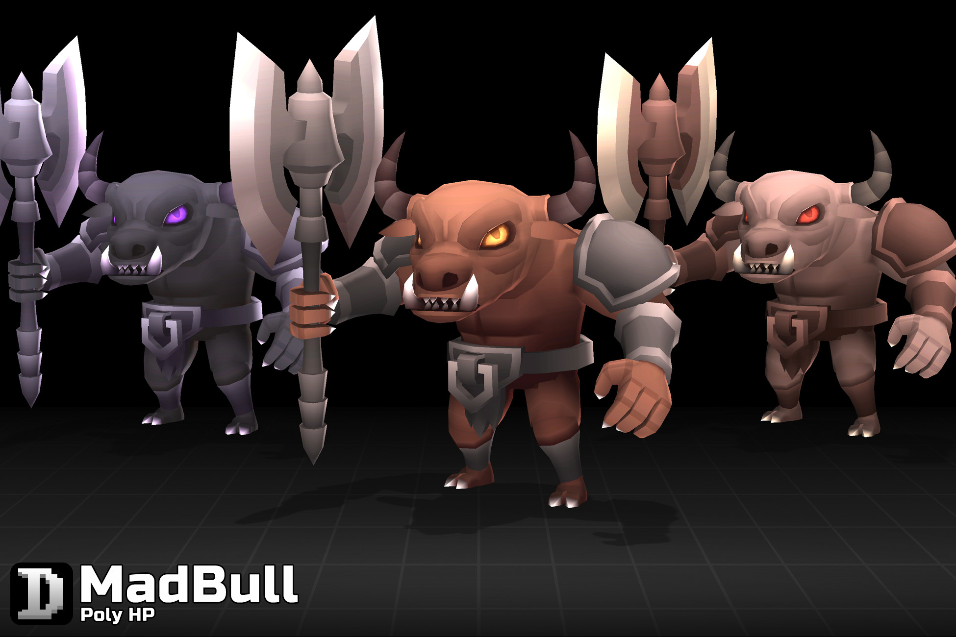 Poly HP - MadBull | 3D Creatures | Unity Asset Store