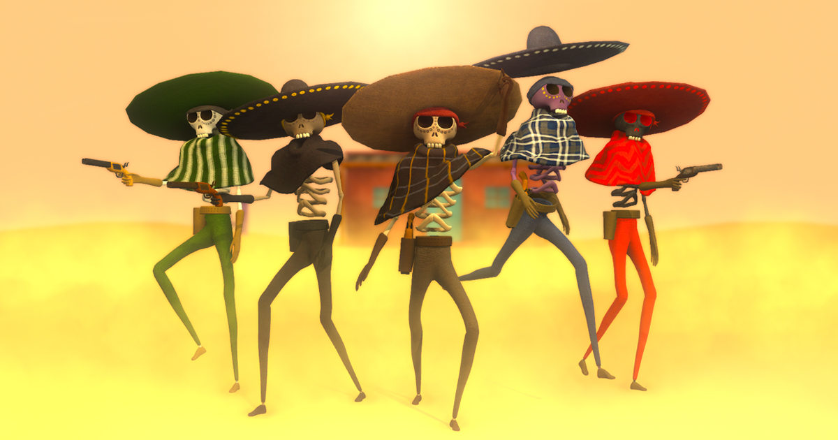 Skulls In Sombreros | 3D Characters | Unity Asset Store