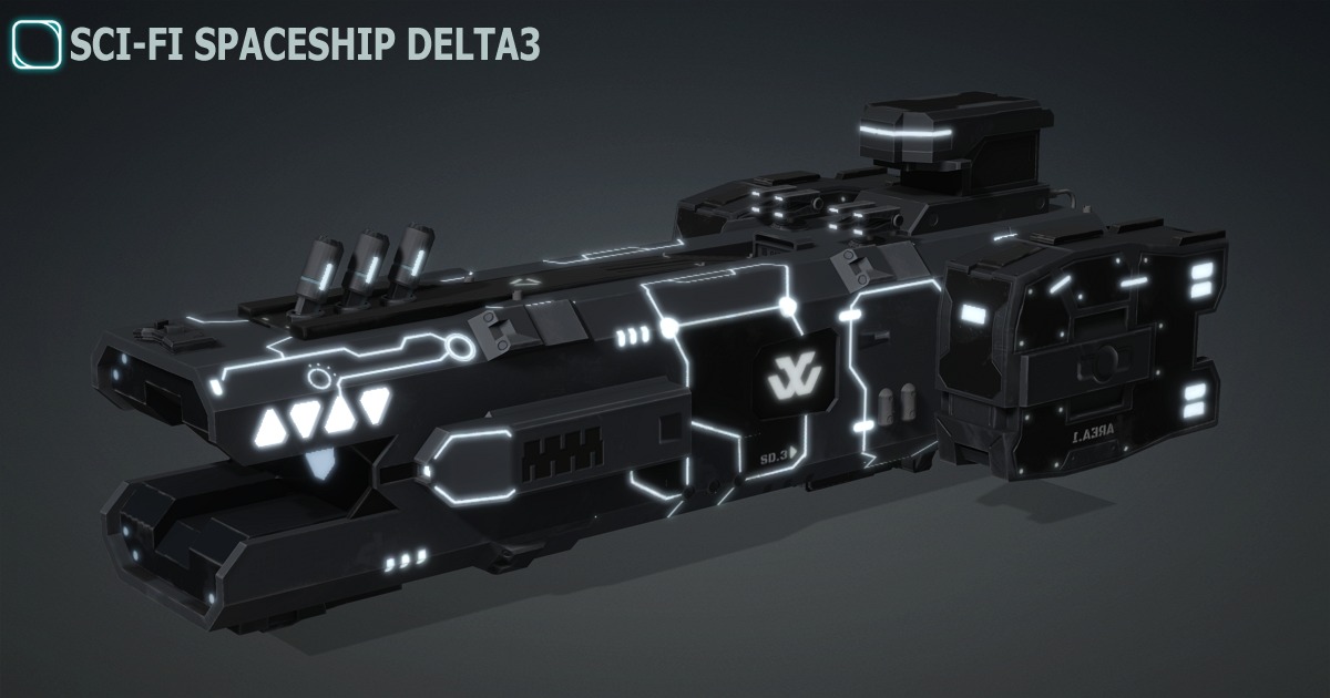 Spaceship Delta 3 | 3D Space | Unity Asset Store