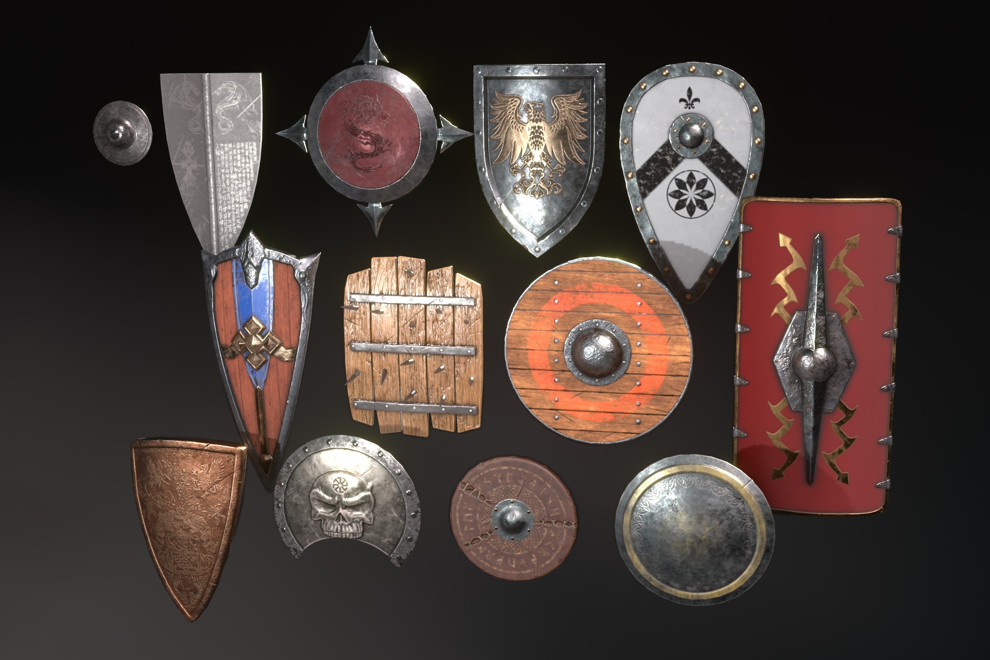 Shield set | 3D 武器 | Unity Asset Store