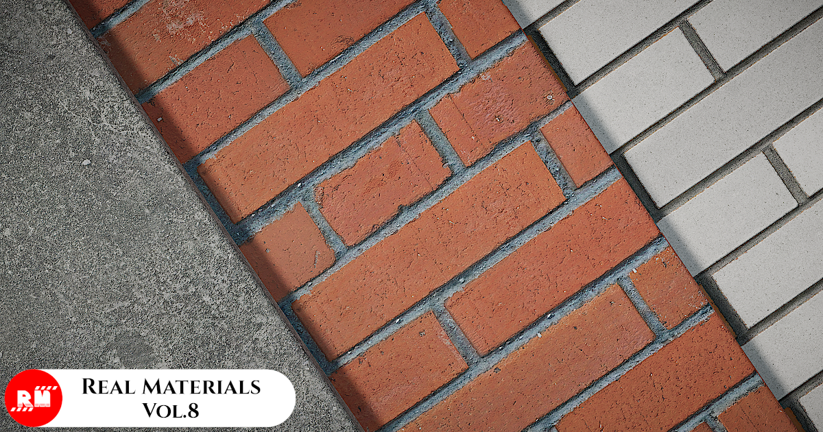 Real Materials vol.8 - Brick and mortar | 2D Building | Unity Asset Store