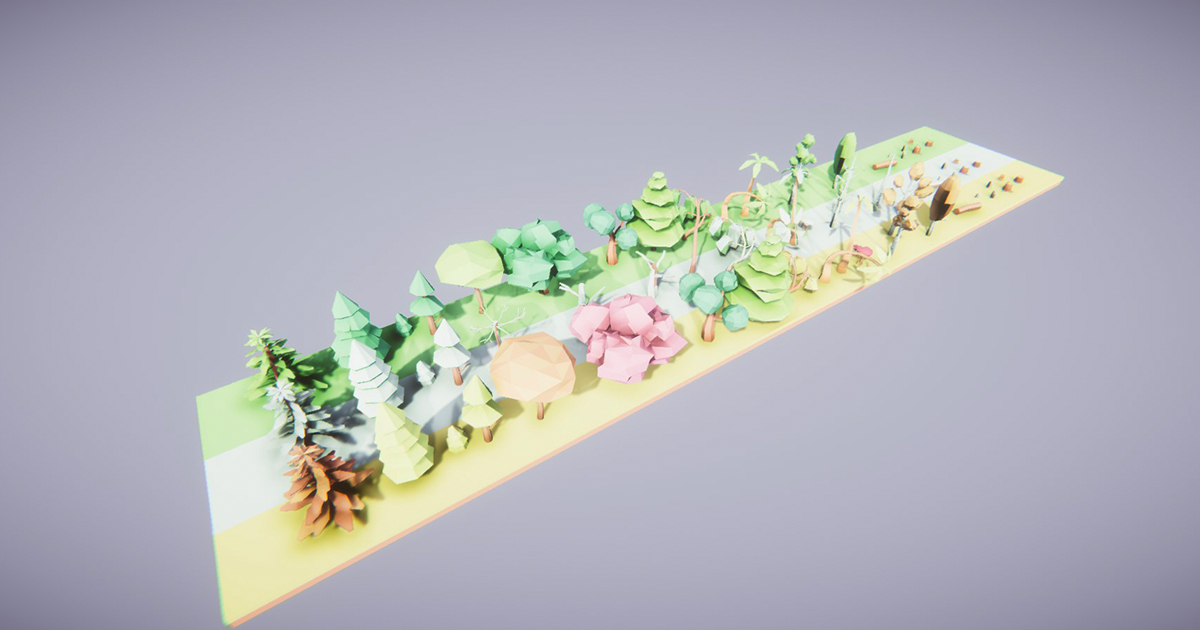 Low poly Trees and other nature | 3D Trees | Unity Asset Store