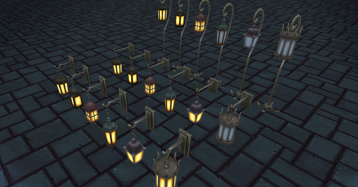 Hand Painted Lanterns | 3D Fantasy | Unity Asset Store