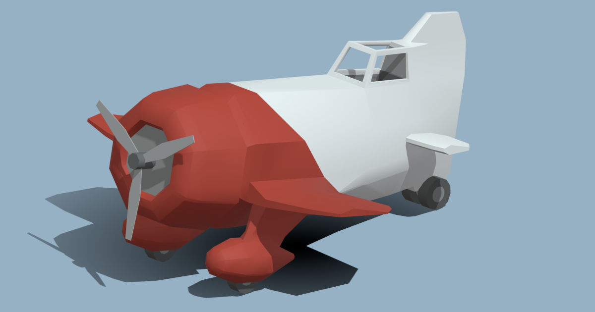 Low Poly Gee Bee Stunt Plane | 3D Air | Unity Asset Store