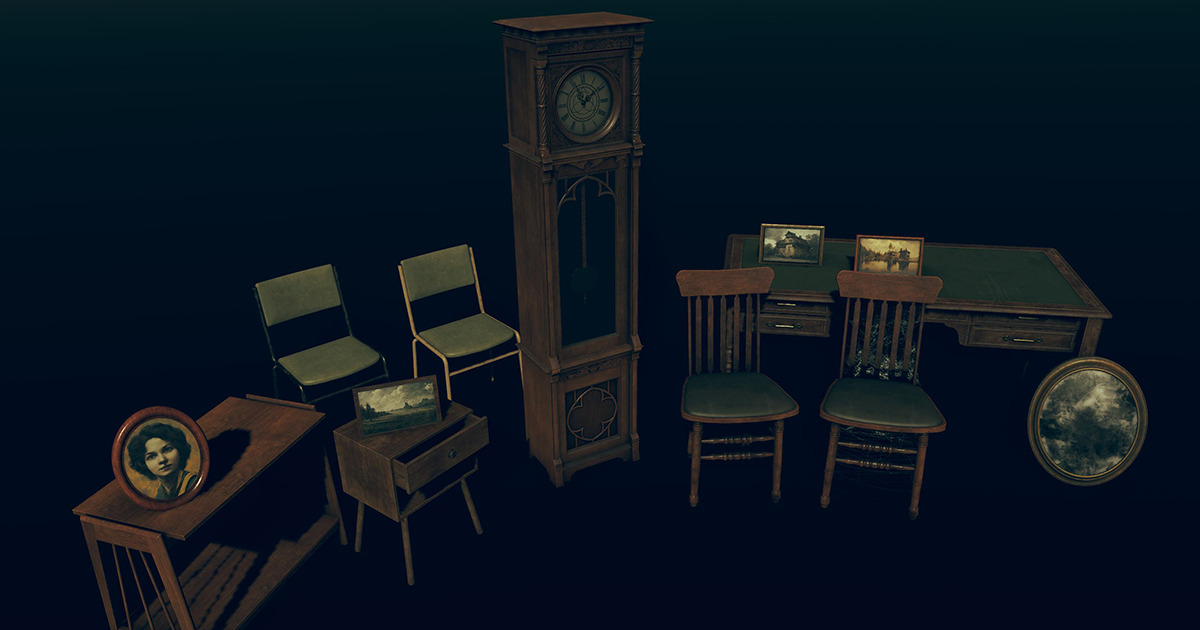 Grandfather Clock and Furniture - HDRP Pack | 3D Furniture | Unity ...