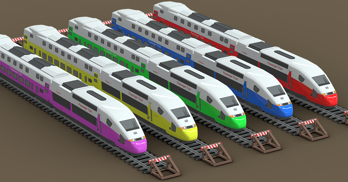 3D LowPoly Train Model # 4 | 3D Land | Unity Asset Store