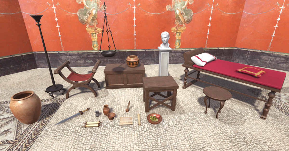 Roman Props Collection | 3D Historic | Unity Asset Store