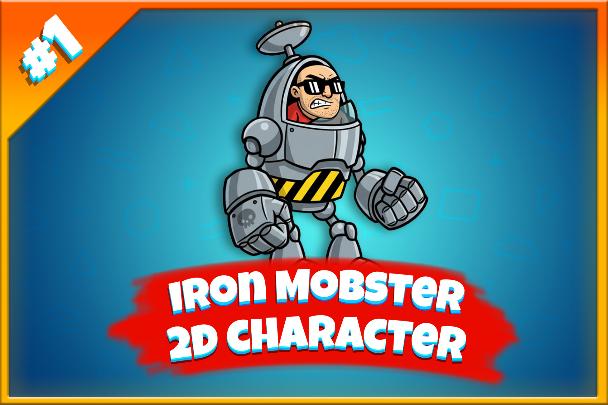 Iron Mobster 2D Animated Character | 2D Characters | Unity Asset Store