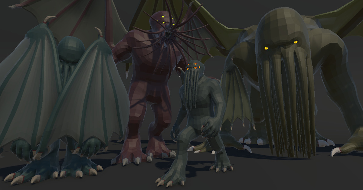 Cthulhu - Poly | 3D Creatures | Unity Asset Store