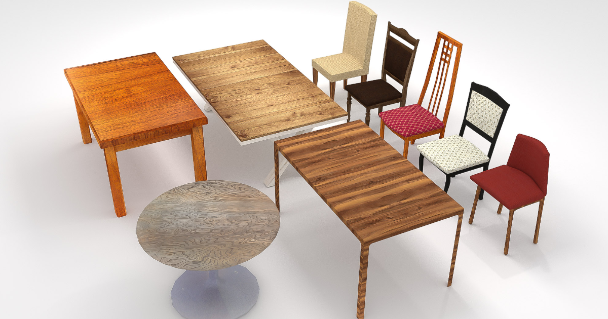Chairs and Tables vol.1 | 3D Furniture | Unity Asset Store