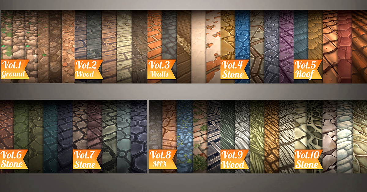 Stylized Texture Pack - VOL.01 Textures | 2D Textures & Materials ...