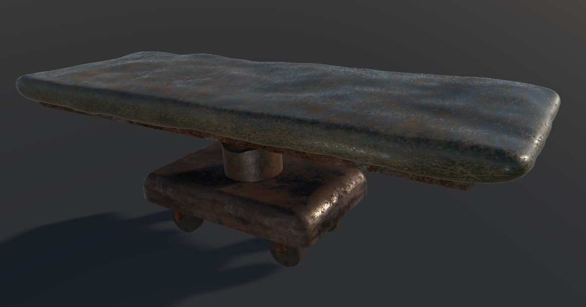 Rusty Horror Operating Table | 3D Interior | Unity Asset Store