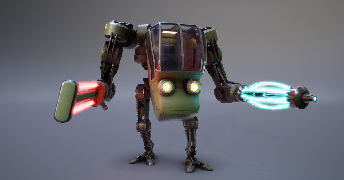 SCI FI: LIGHT MELEE MECH | 3D Robots | Unity Asset Store