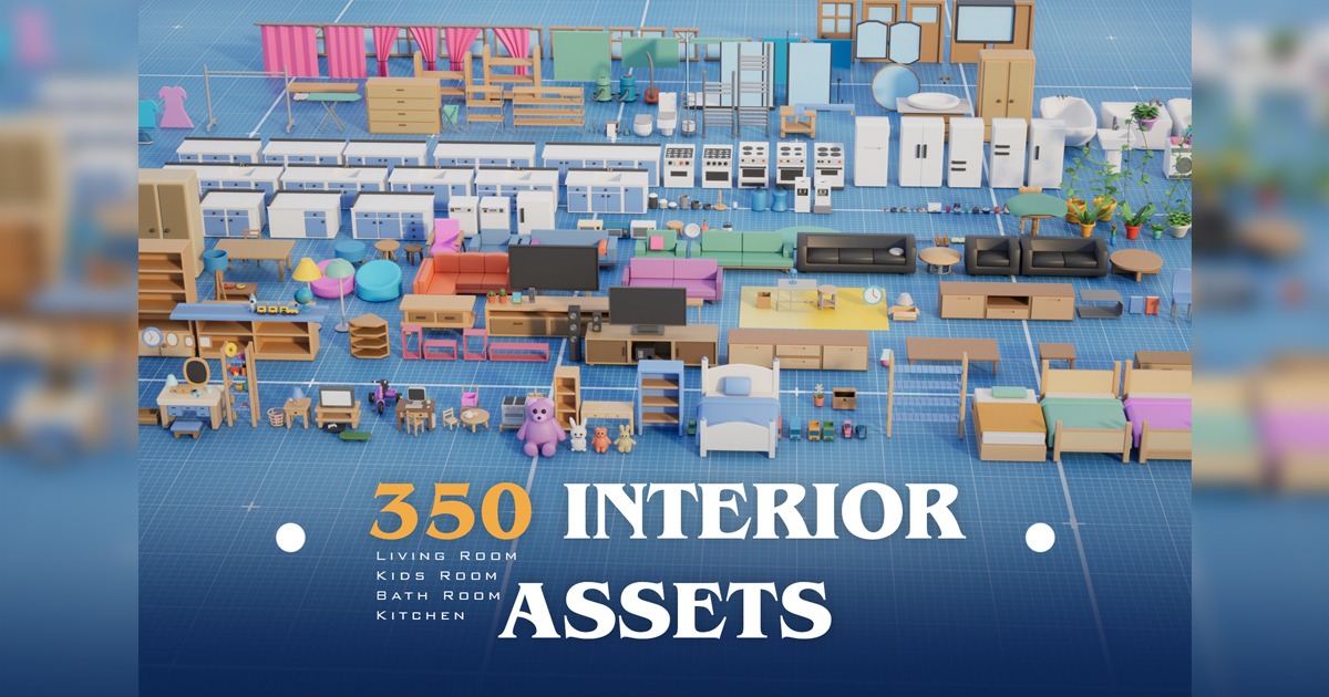 Interior Room Assets Mega Pack | 3D Interior | Unity Asset Store