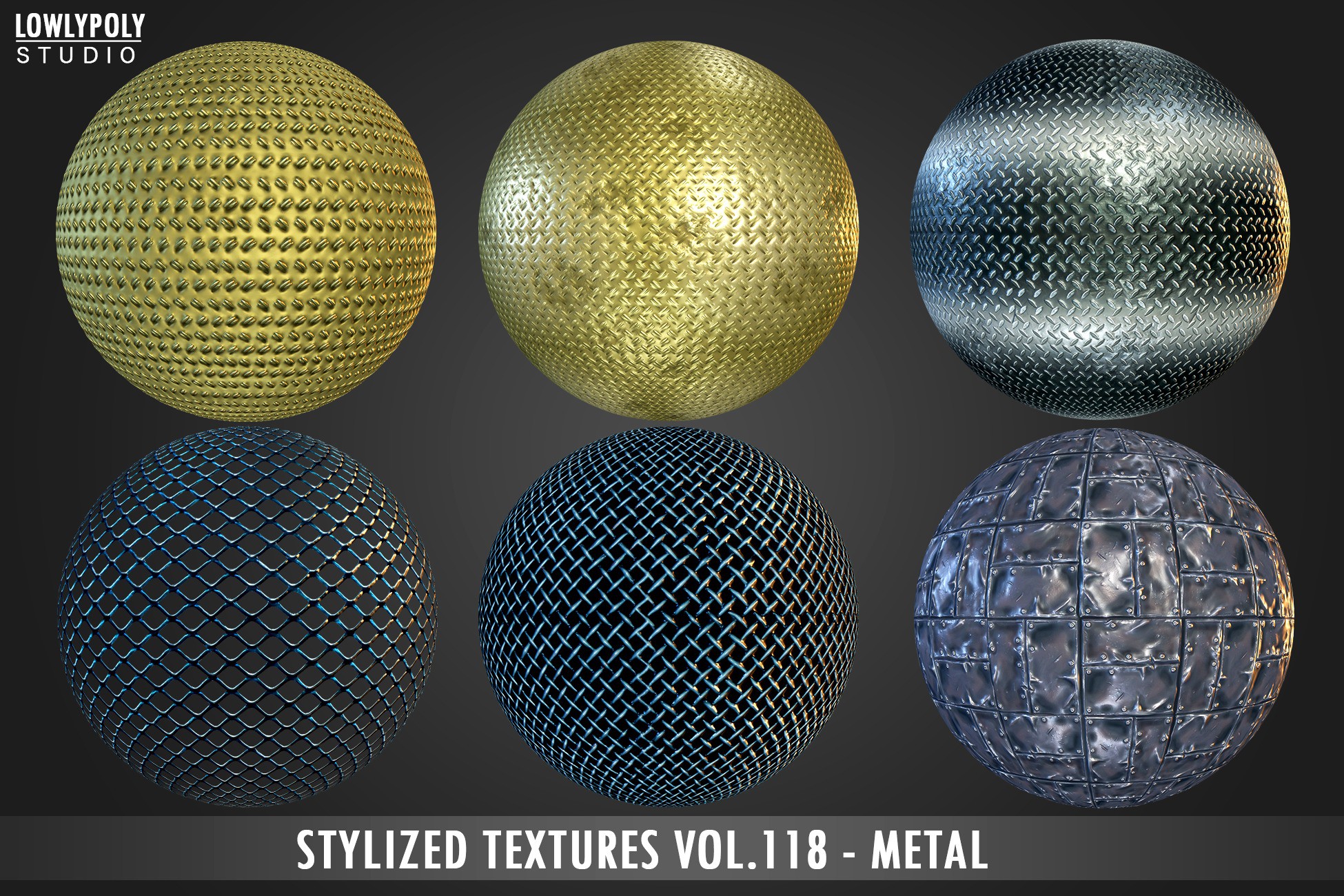 Metal Vol.118 - Stylized Textures | 2D Metals | Unity Asset Store