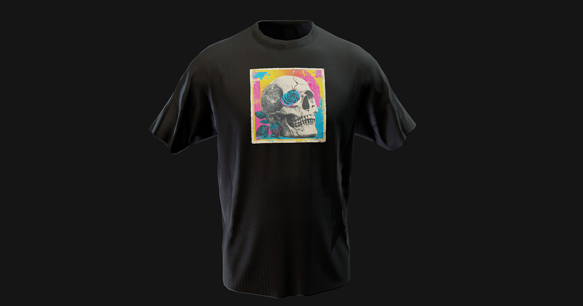 Game-Ready Skull T-Shirt Low-Poly | Props | Unity Asset Store