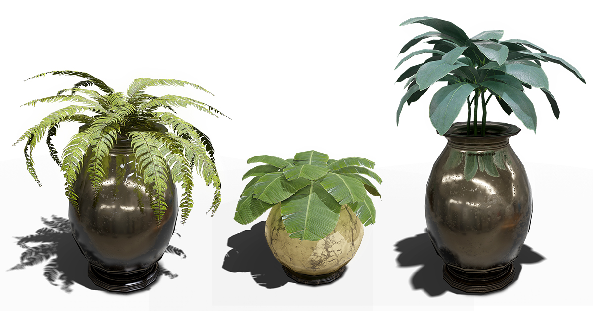 Plants with Vases Pack | 3D Props | Unity Asset Store