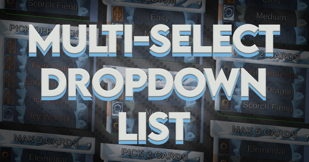 Multiselect DropDown List | GUI Tools | Unity Asset Store Multiselect DropDown List | GUI Tools | Unity Asset Store