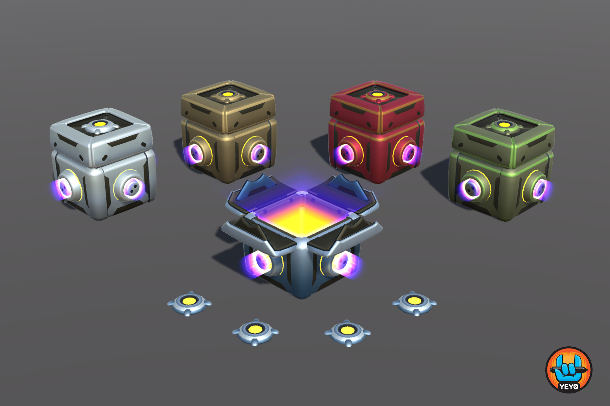 Lootbox - Stylized GM | 3D Industrial | Unity Asset Store