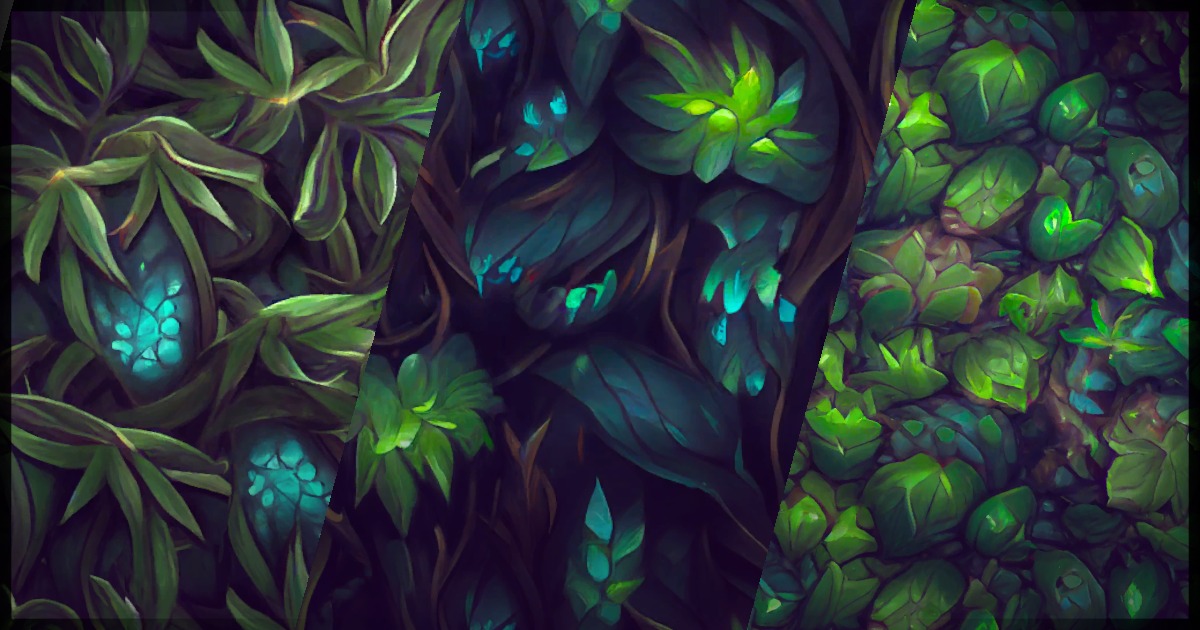 Grass Magic Forest Floor: 10 Textures (Hand-painted, Seamless ...