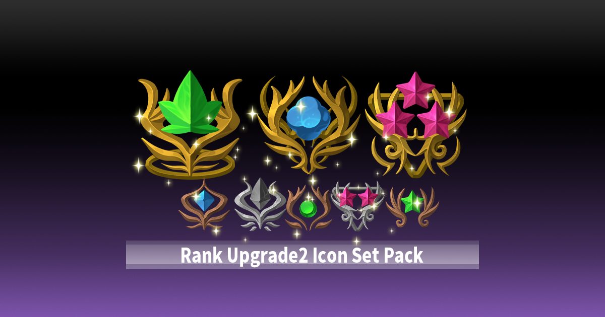 Rank Upgrade2 Icon Set Pack | 2D Icons | Unity Asset Store