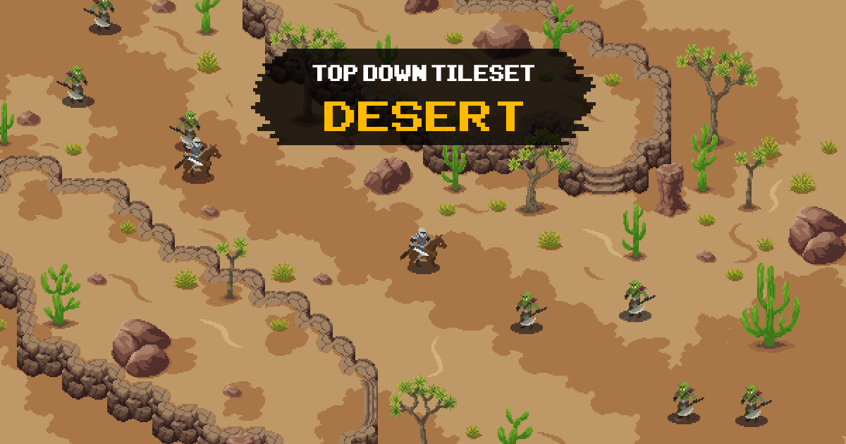 Desert - Top Down Pixel Art Tileset | 2D Environments | Unity Asset Store
