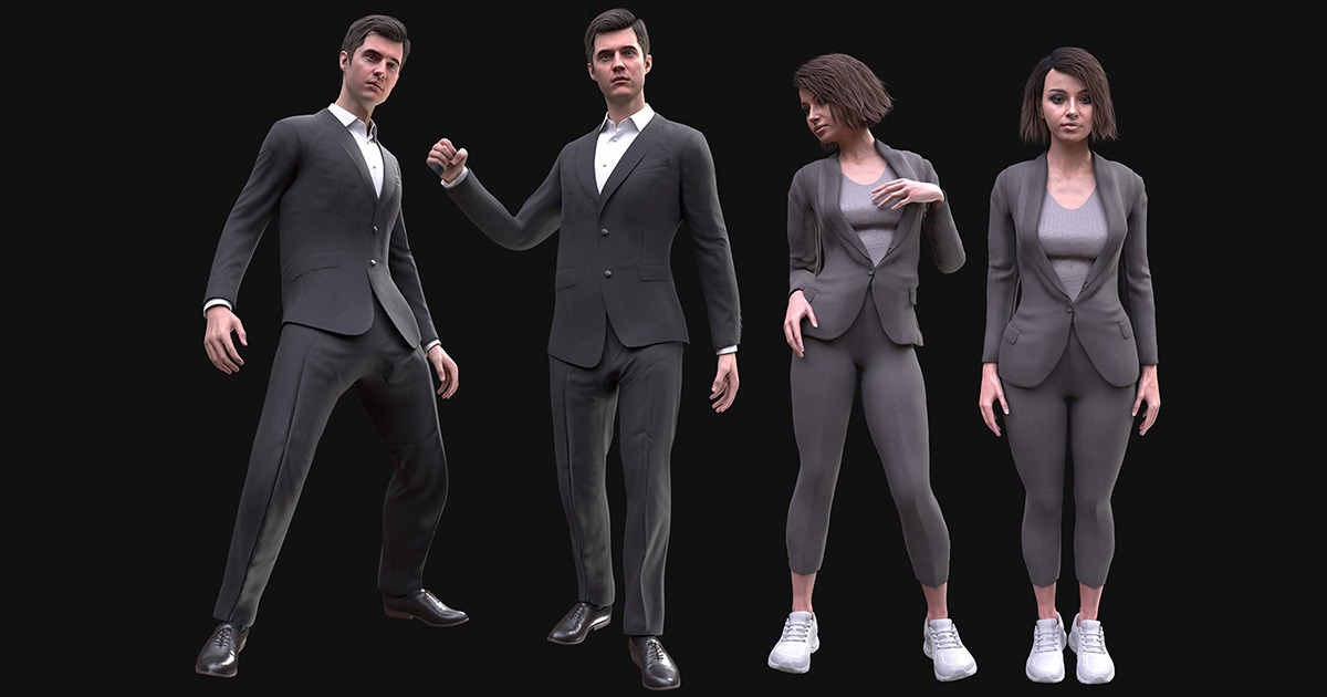 Collection 3 - Man/Woman in Business Suit - Rigged | 3D Characters | Unity Asset Store