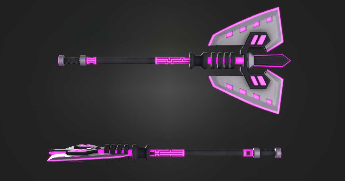 Neon Cyber Weapon Pack - Battle Axe | 3D Weapons | Unity Asset Store