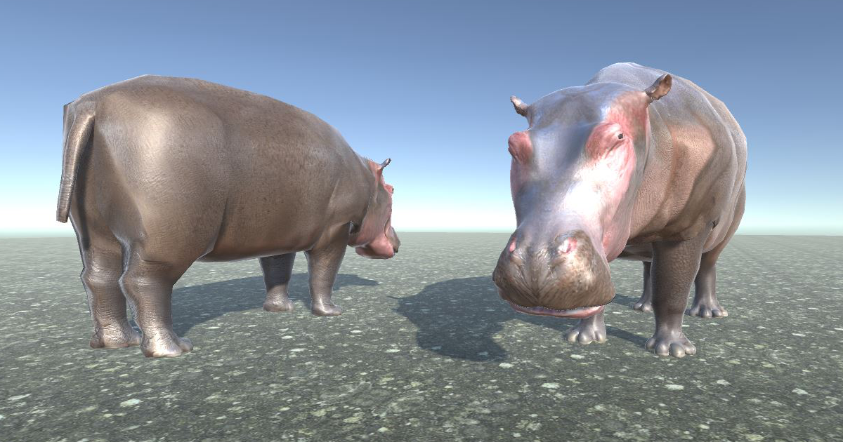 Hippopotamus pack | 캐릭터 | Unity Asset Store