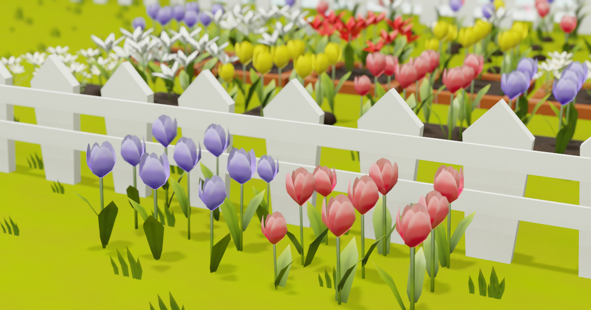 Stylized Low-poly Flowers | 3D Plants | Unity Asset Store