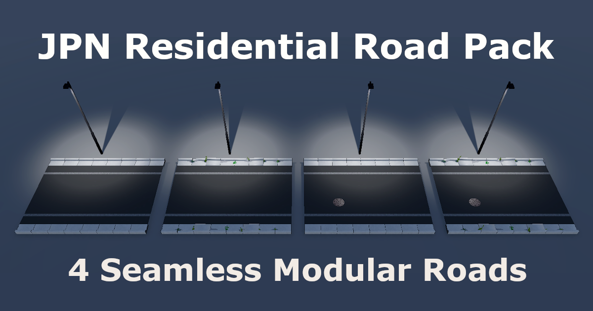 Japanese Residential Road Pack | 3D Environments | Unity Asset Store