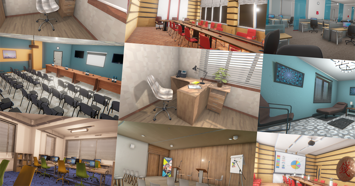 7 Offices - Big Pack | 3D Environments | Unity Asset Store