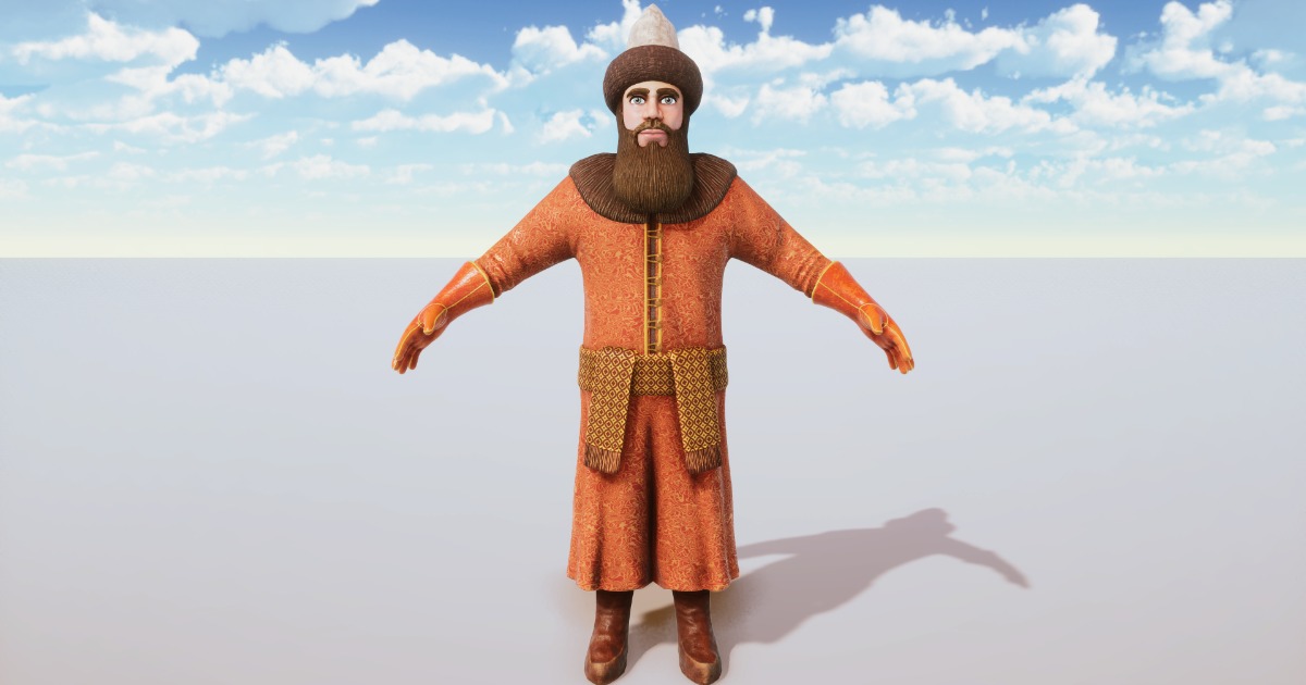 Stylized Character Medieval Man Rigged with Shape Keys | Characters ...